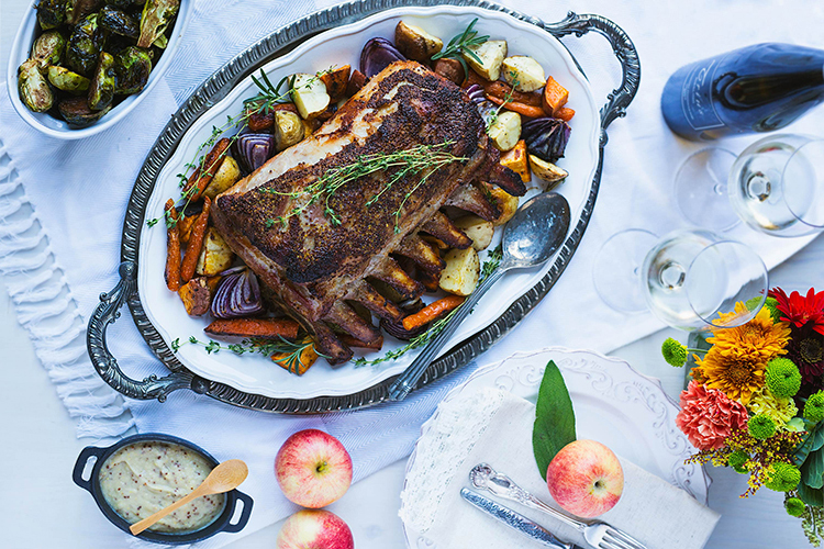 Apple cider & mustard pork rib roast... and gathering the family